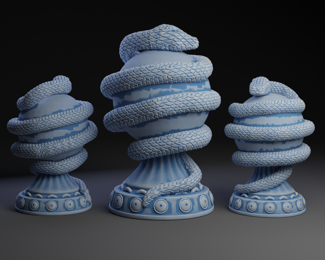 Snake Wrapped Around Crystal Ball by Peter Farell | Download free STL ...