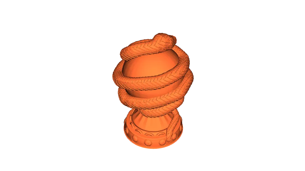 Snake Wrapped Around Crystal Ball by Peter Farell | Download free STL ...