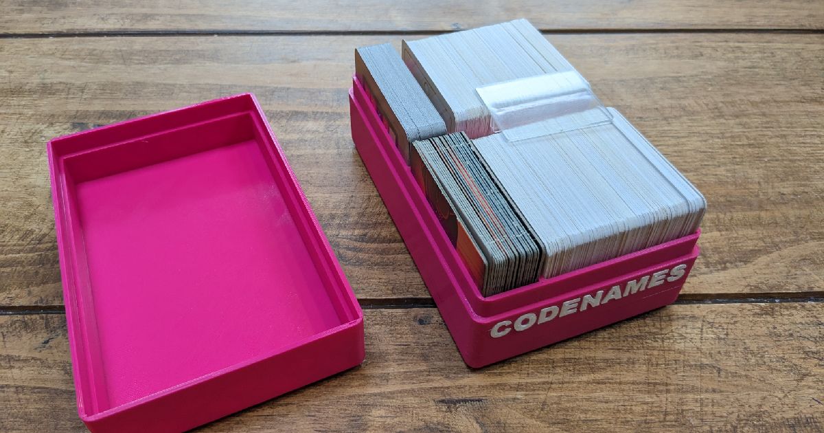 Codenames Board Game Box by ArsenalFanDan | Download free STL model ...