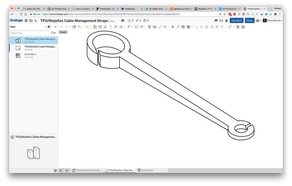 TPU/Ninjaflex Cable Management Straps by Makerhacks | Download free STL ...