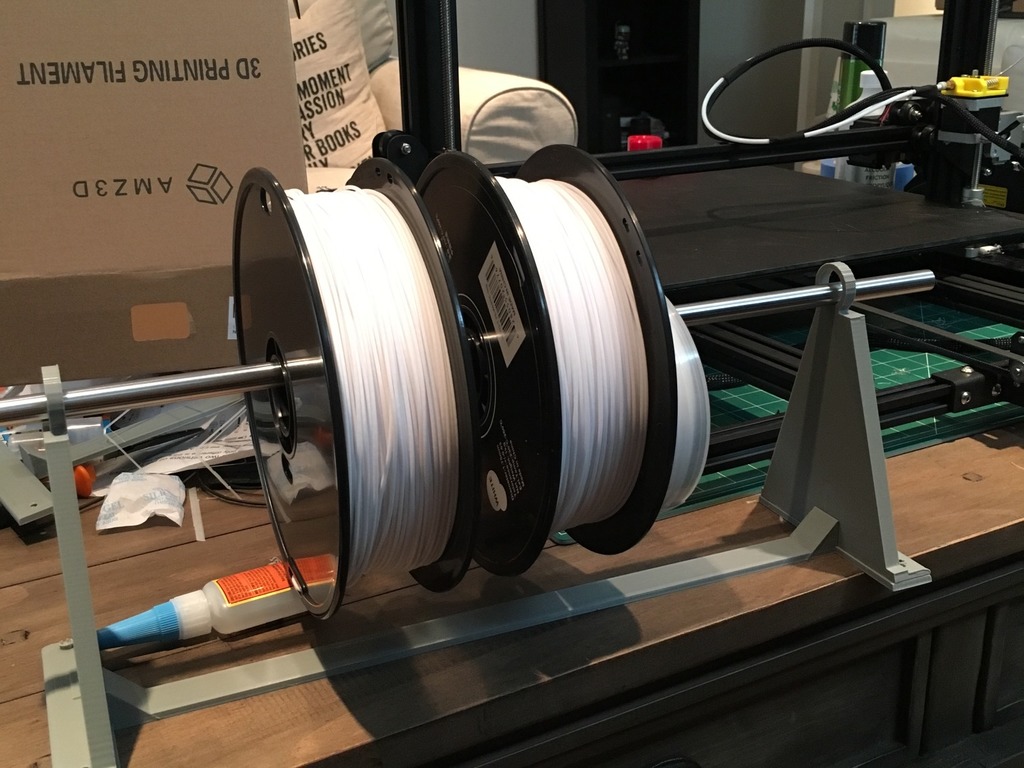 Free-Standing Wide 3D Printer Filament Spool Holder by Makerhacks ...