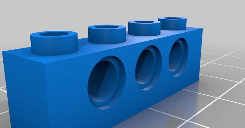 LEGO Technic Compatible Long Brick by Makerhacks | Download free STL ...