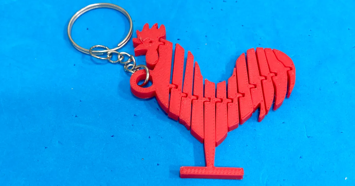 Articulated Chicken keychain / llavero gallo articulado by Franchescor ...