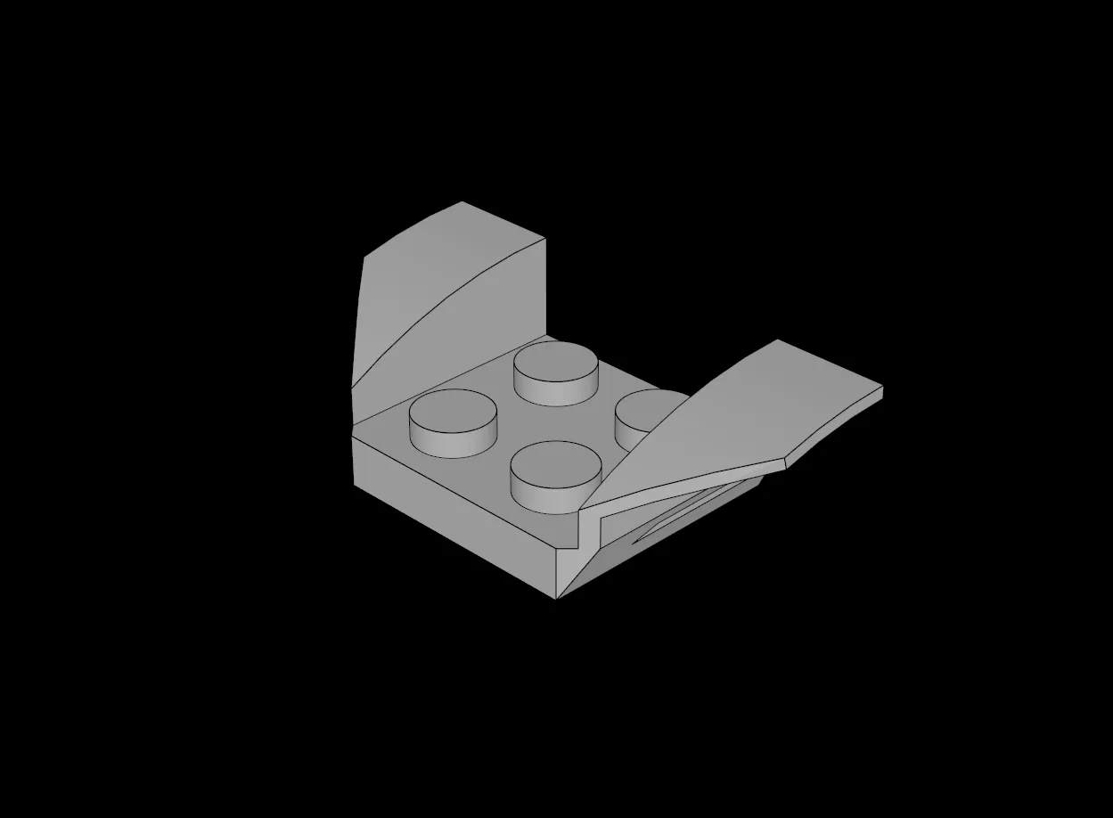 Lego Compatible (41854.dat) Car Mudguard 2 x 4 Swept Back by thall72 ...