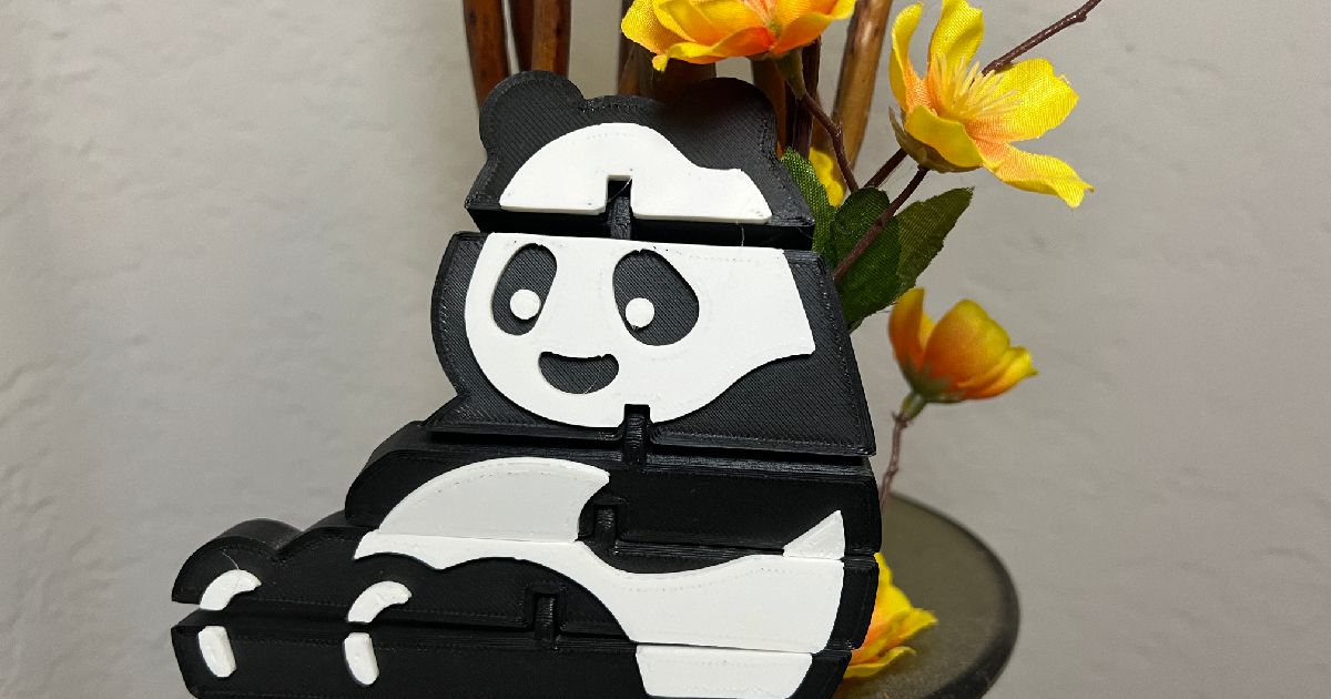 Articulated Fidget Panda Bear by Twisty 3D Prints | Download free STL ...