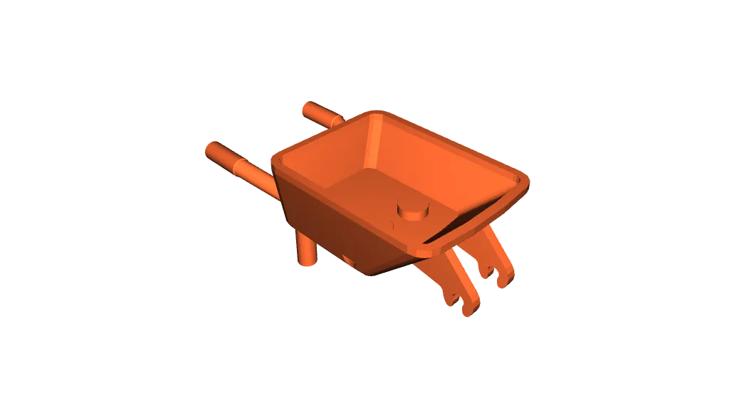 Lego Compatible (98288.dat) Wheelbarrow with Two Studs and 2 Wheel ...