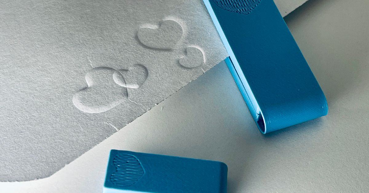 Heart Paper Embosser Stamp by MrENG | Download free STL model ...
