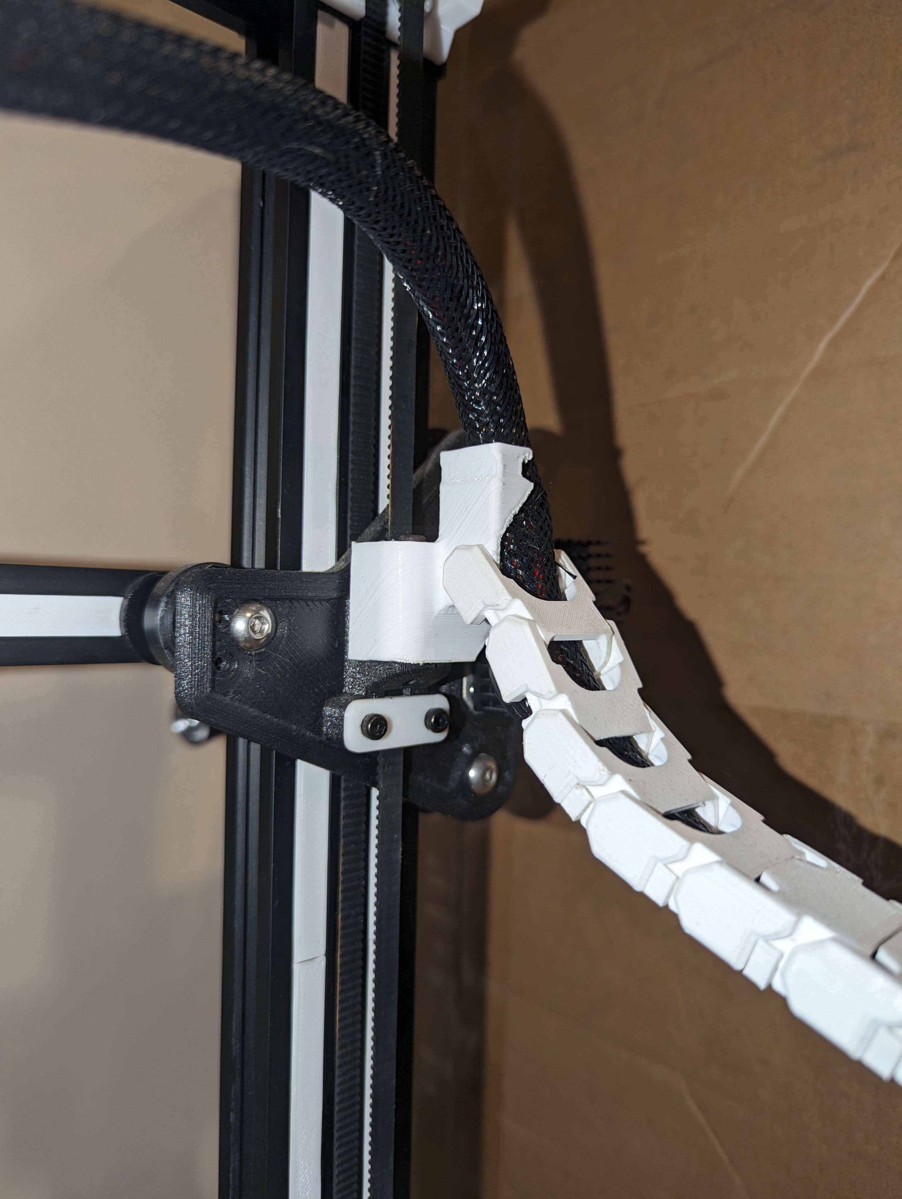 Ender 3 V2 Belt Conversion - Cable Chain gantry connector and support ...