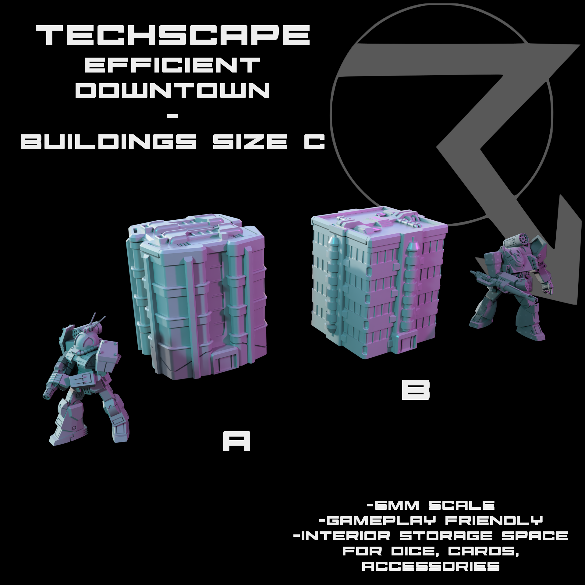 TECHSCAPE - 6MM - EFFICIENT DOWNTOWN (FREE BATTLETECH TERRAIN) od ...