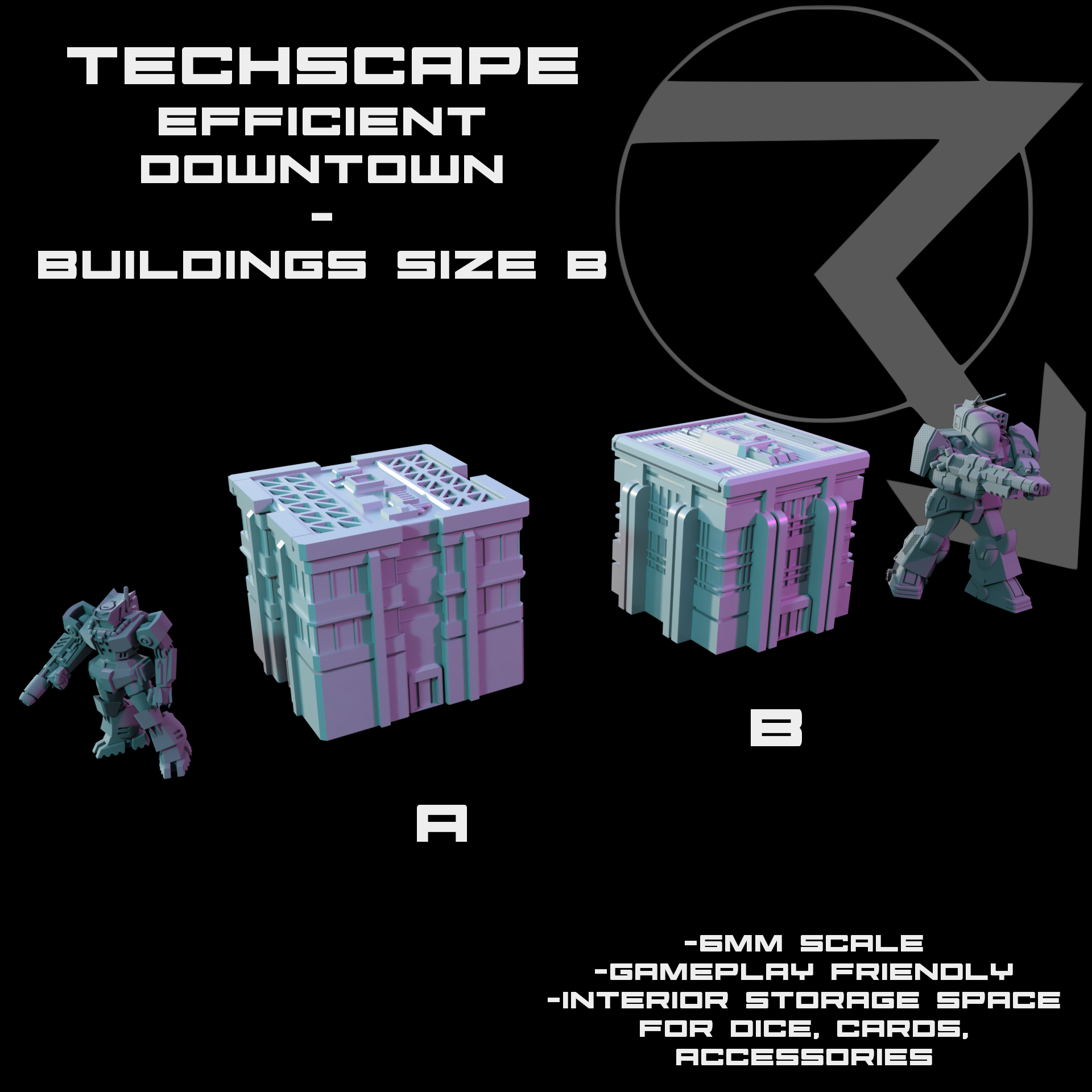 TECHSCAPE - 6MM - EFFICIENT DOWNTOWN (FREE BATTLETECH TERRAIN) von john ...