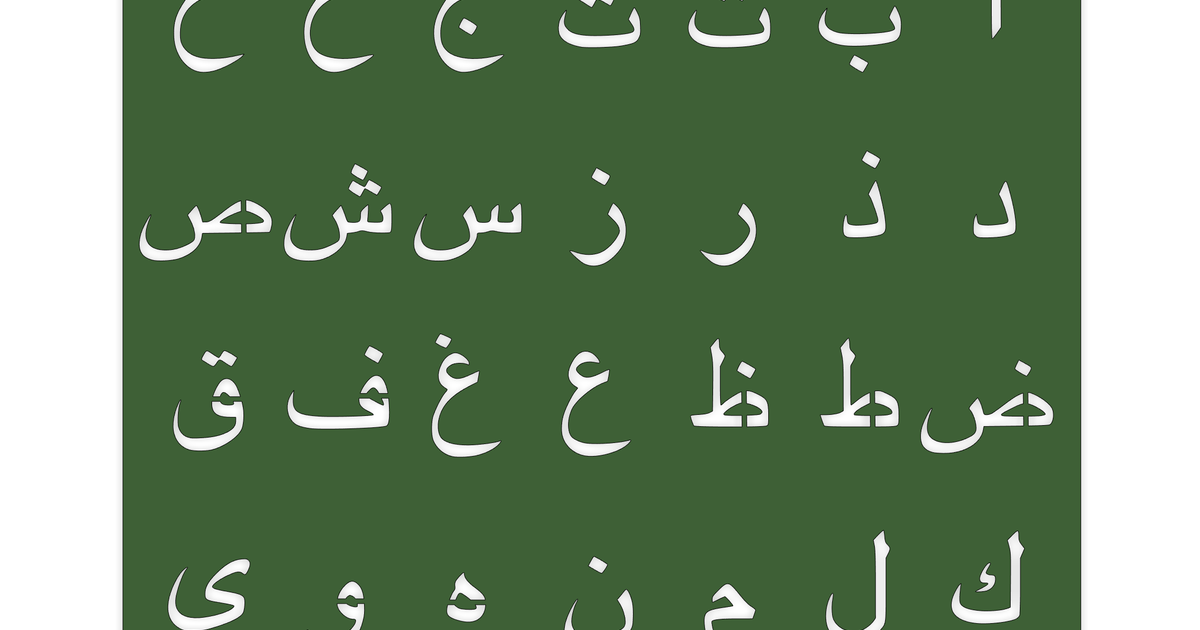 Arabic Alphabet Drawing Template (fusion360) by mosselini1 | Download ...