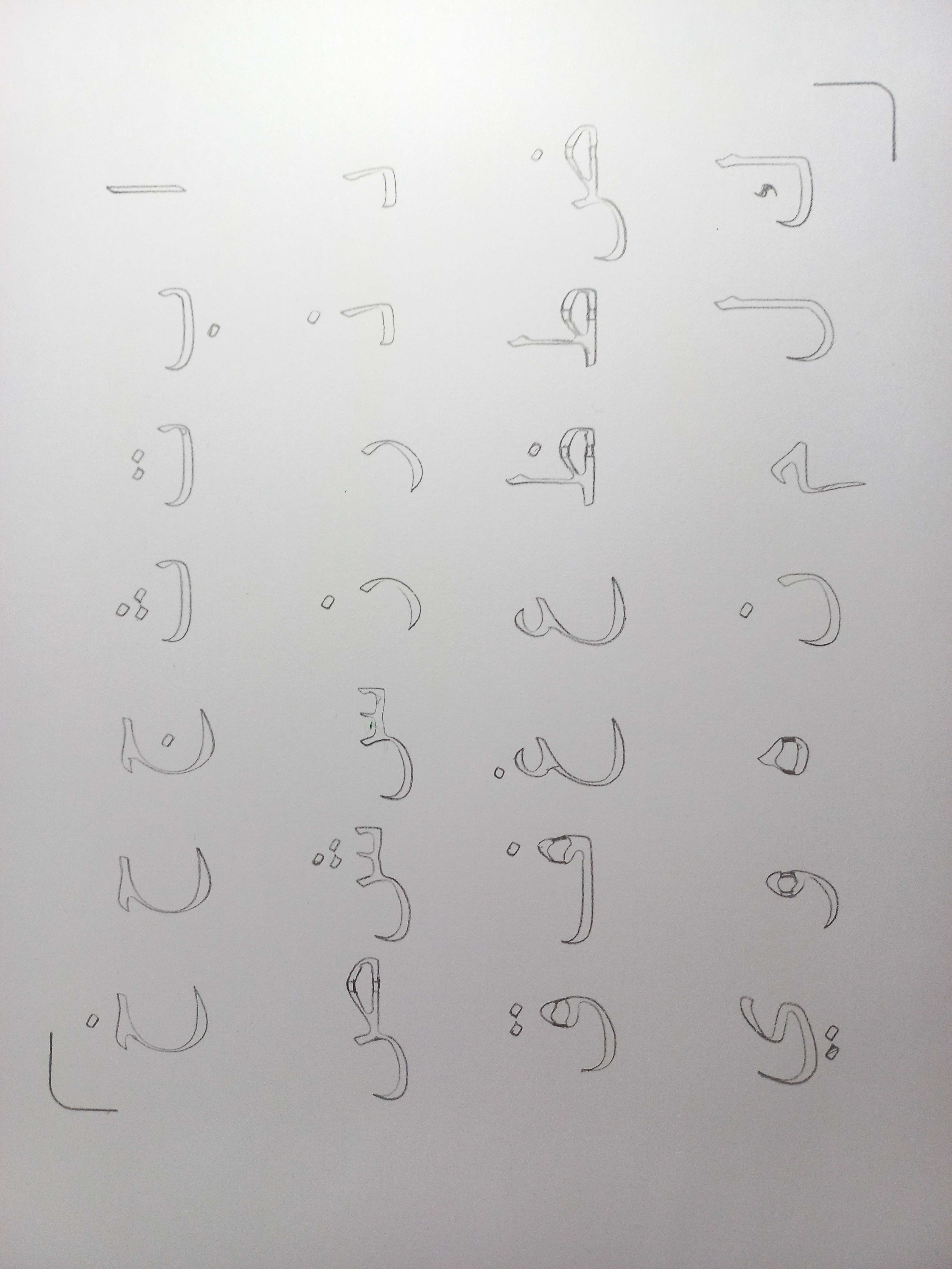Arabic Alphabet Drawing Template (fusion360) by mosselini1 | Download ...