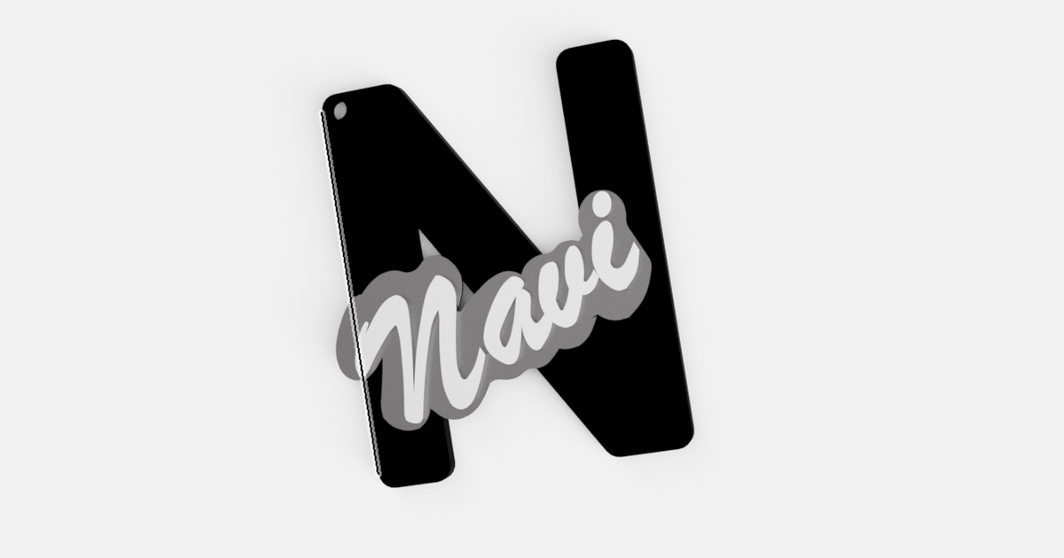 NAVI name Keychain by Arjun | Download free STL model | Printables.com