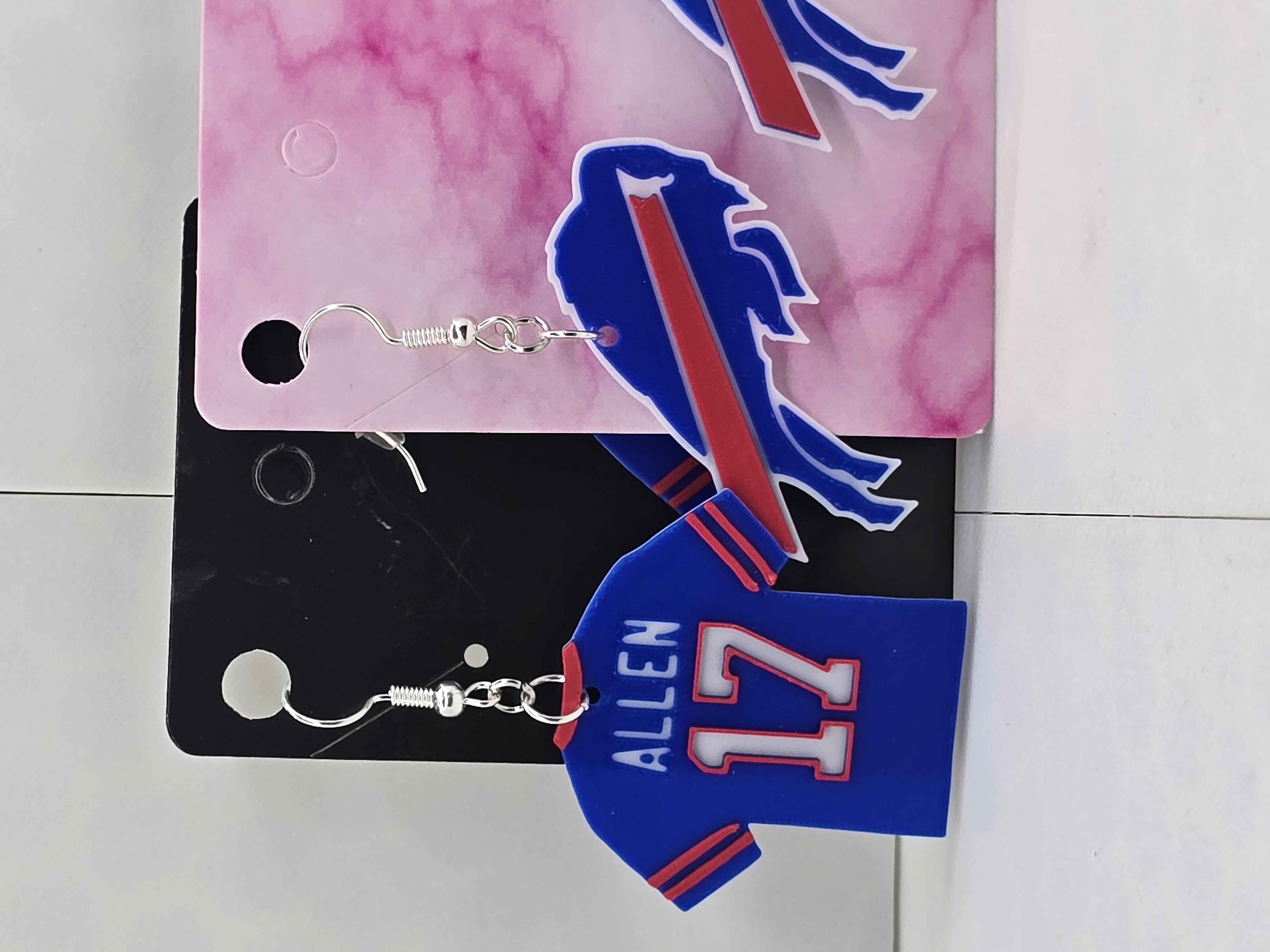 Buffalo Bills and Allen Jersey Earrings by Dohara | Download free STL ...