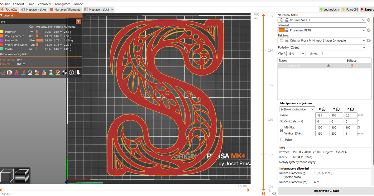 Stencil: letter S (version 1) by Nina Máčová | Download free STL model ...