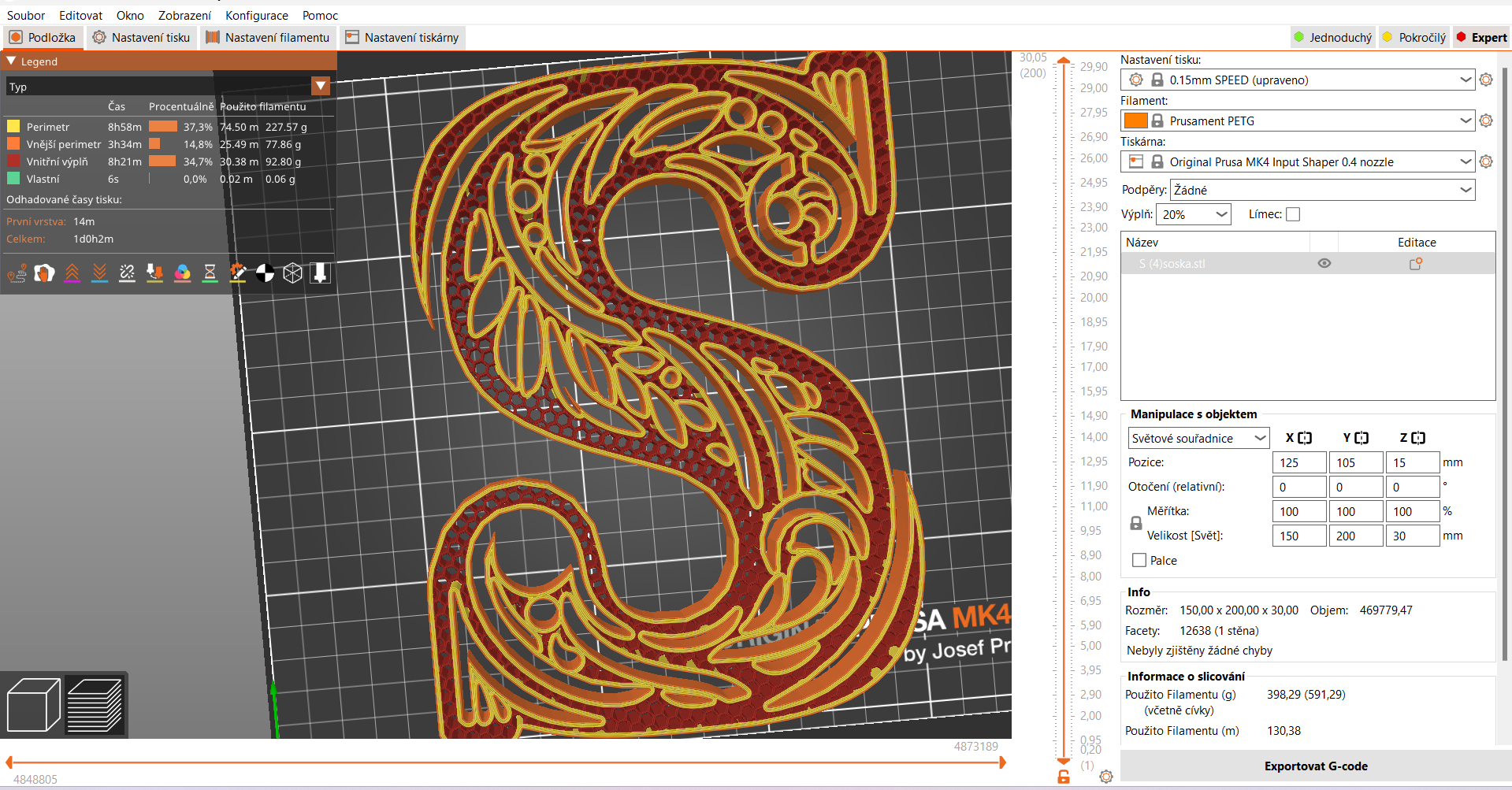 standing initial: letter S by Nina Máčová | Download free STL model ...