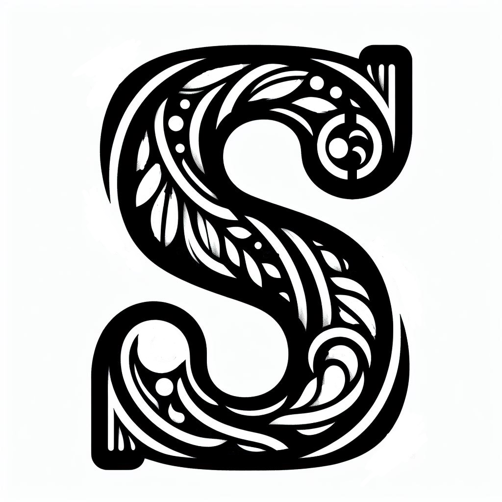 standing initial: letter S by Nina Máčová | Download free STL model ...