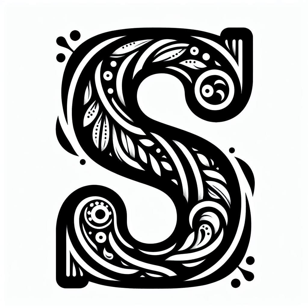 Frottage creation: letter S (version 3) by Nina Máčová | Download free ...