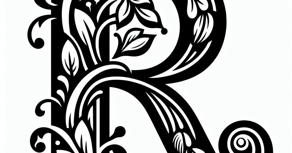 Frottage creation: letter R (version 3) by Nina Máčová | Download free ...