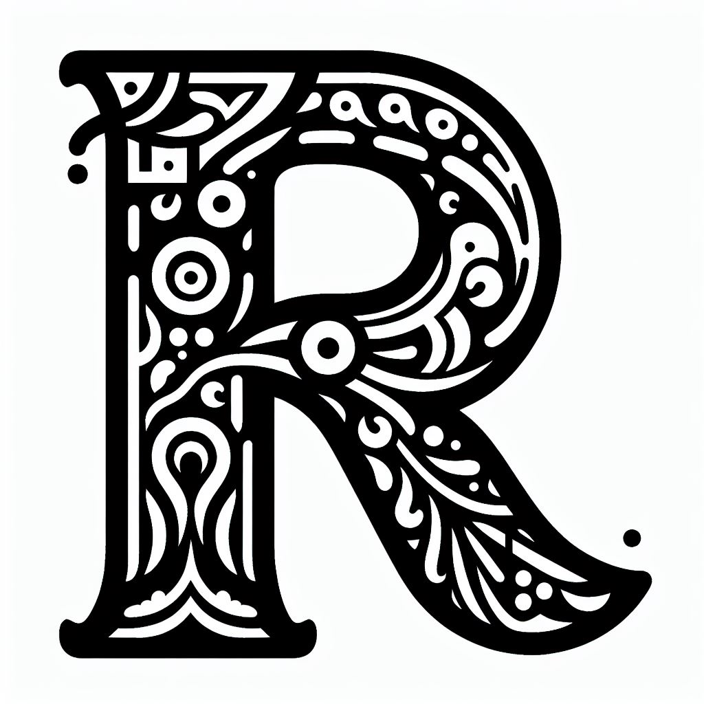 Frottage creation: letter R (version 4) by Nina Máčová | Download free ...