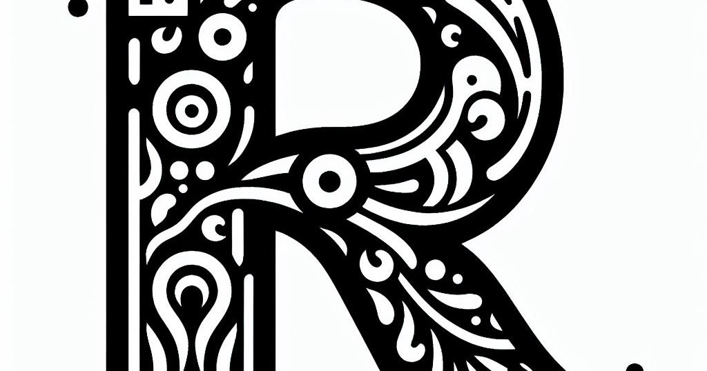 Frottage creation: letter R (version 4) by Nina Máčová | Download free ...