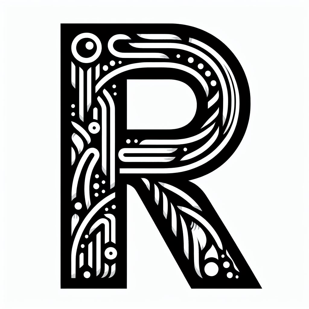 Frottage creation: letter R (version 7) by Nina Máčová | Download free ...