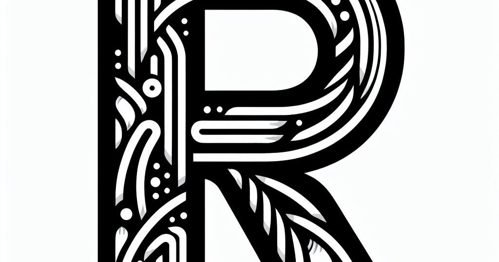 Frottage creation: letter R (version 7) by Nina Máčová | Download free ...