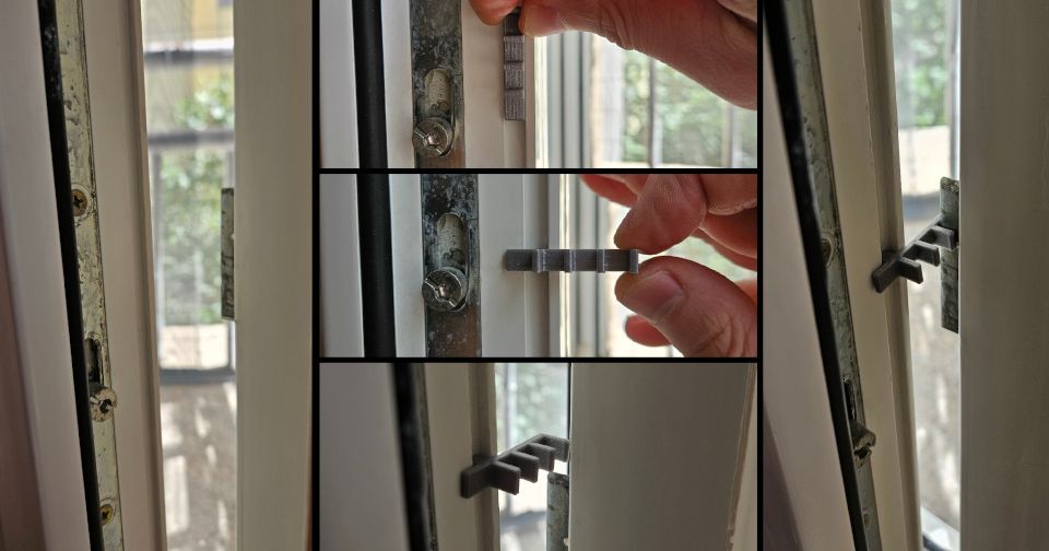 Draft spacer clip for windows/doors with insulated PVC and aluminium ...