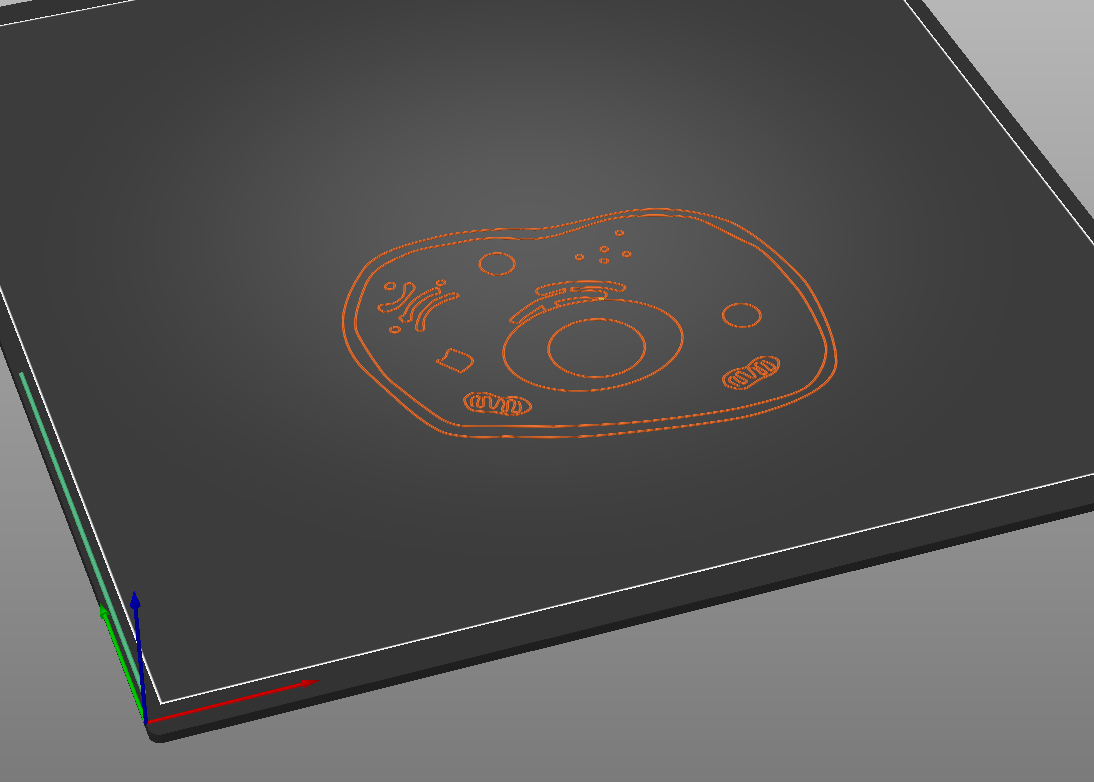 Tactile image: animal cell by GutenBar | Download free STL model ...
