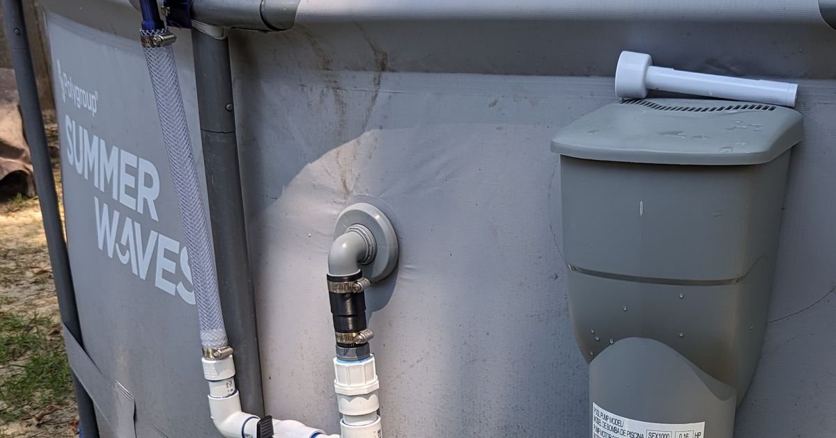 Intex/Summer Waves Pool Waterfall/Fountain 1" Hose Adapter by MechProne ...