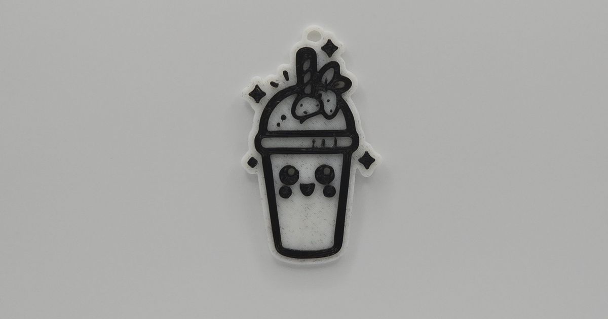 Cute Smoothie Keychain by FC2M3D | Download free STL model | Printables.com