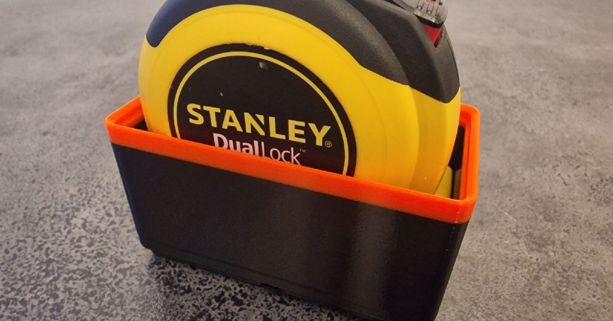 Gridfinity stanley tape measure 5m dual lock holder 1x2 by Idea2Item ...