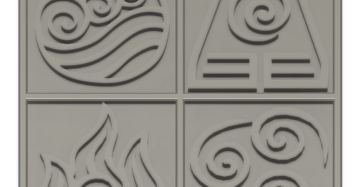 Four Elements Decoration by Utahn | Download free STL model ...