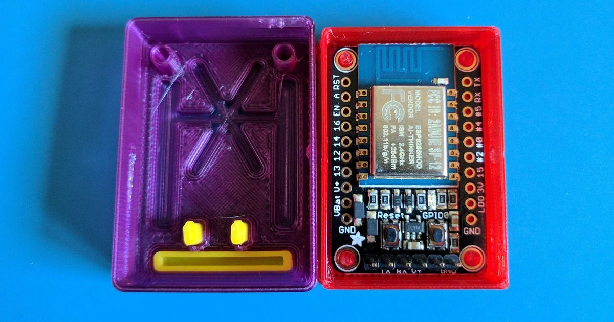 Case / Enclosure for Adafruit's ESP8266 Breakout Board (Huzzah) by ...