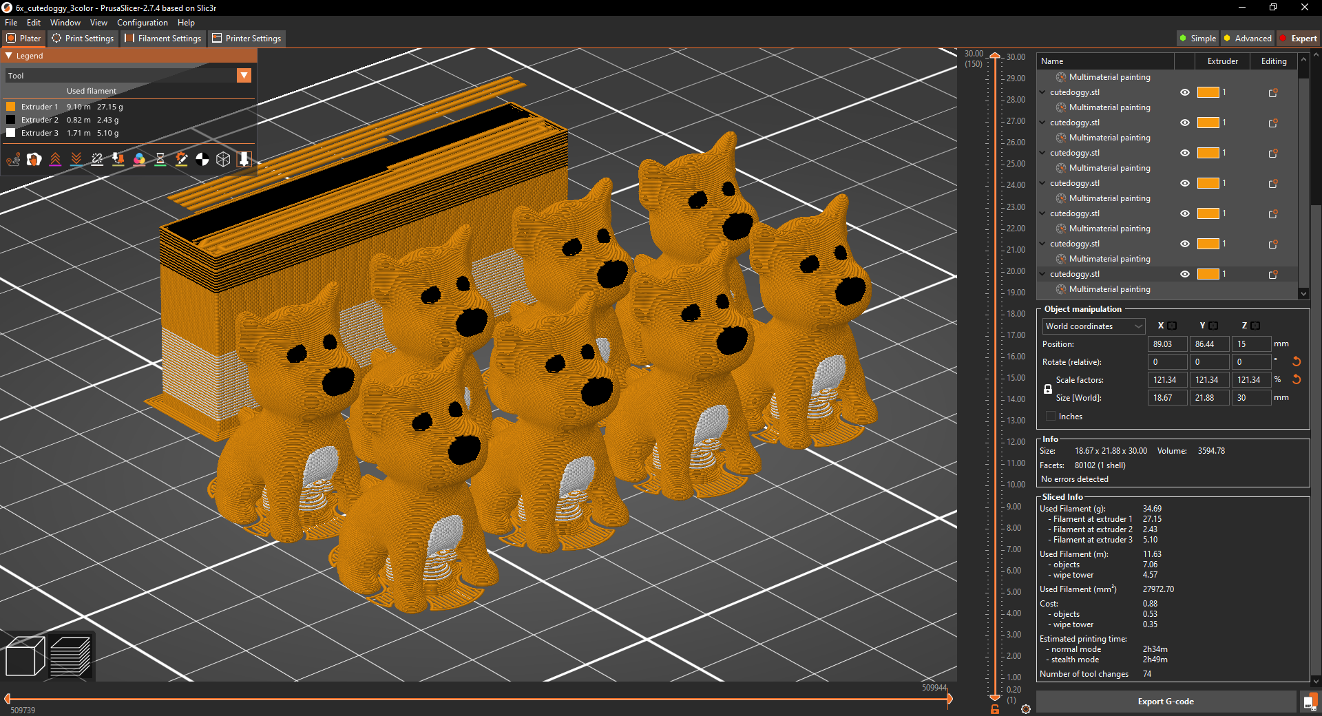 Cute Dog - MMU by Real 3D Prints | Download free STL model | Printables.com