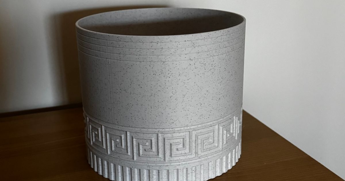 Greek Meander Plant Pot von Dark Squirrel Designs | Kostenloses STL ...