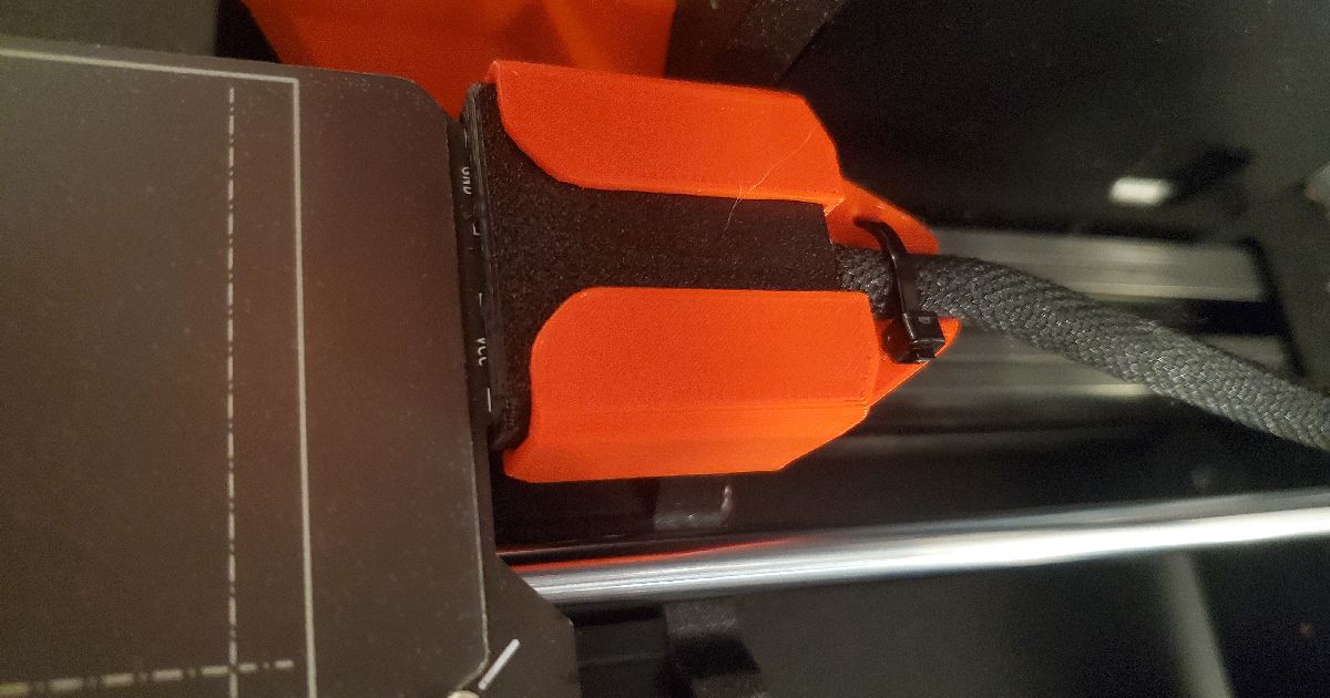 Prusa Mk4 Bed Cable Support with Zip Tie Holes by briancoley | Download ...