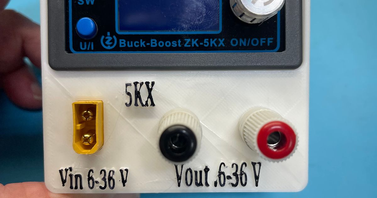Gridfinity power supply remix to use the ZK-5KX Buck Boost by Danzan | Download free STL model ...