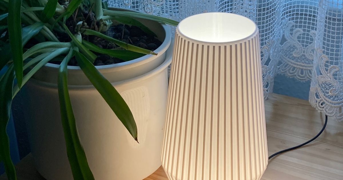 Lamp #53 - Double Ribbed shade for Bambu Lamp Kit 001 por Sink ...