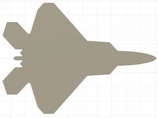 F-22 raptor silhouette by Brenden Prickett | Download free STL model ...