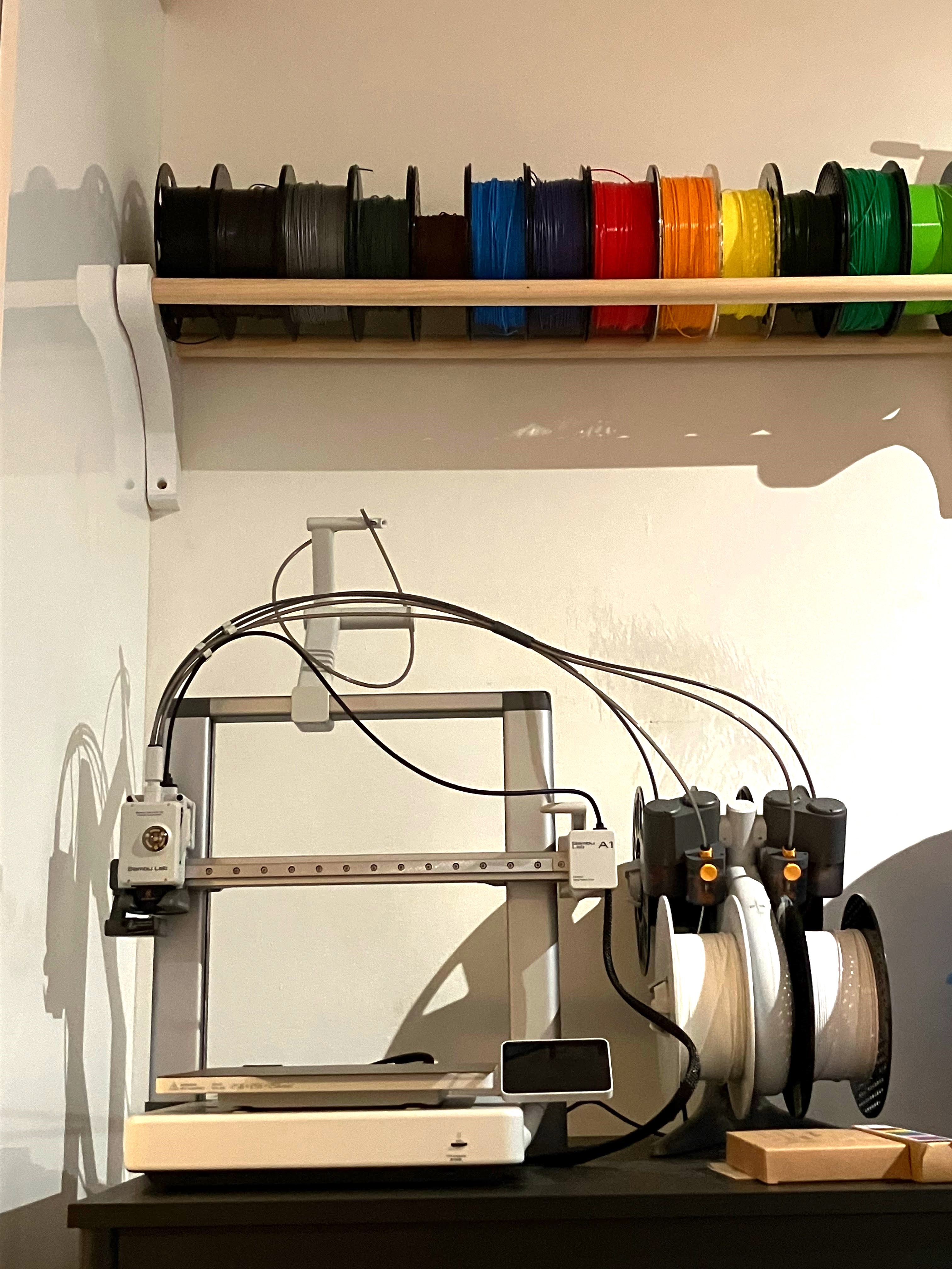 Wall spool holder by Adam Design | Download free STL model | Printables.com