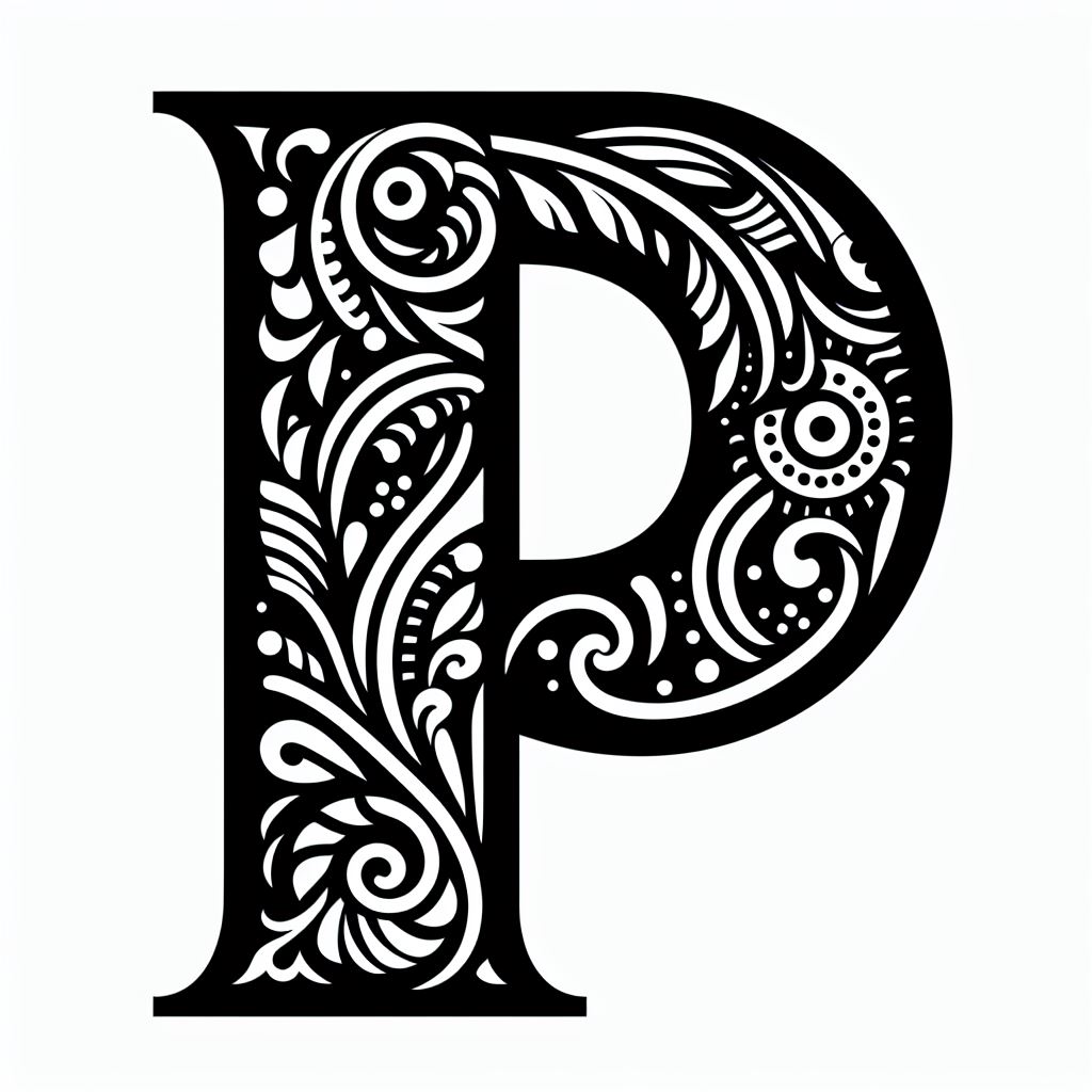 Frottage creation: letter P (version 3) by Nina Máčová | Download free ...