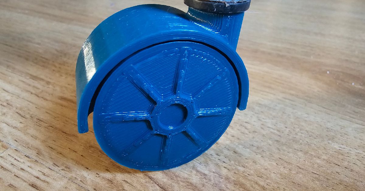 Rotating Replacement Castor Wheel by Circular Sea | Download free STL ...