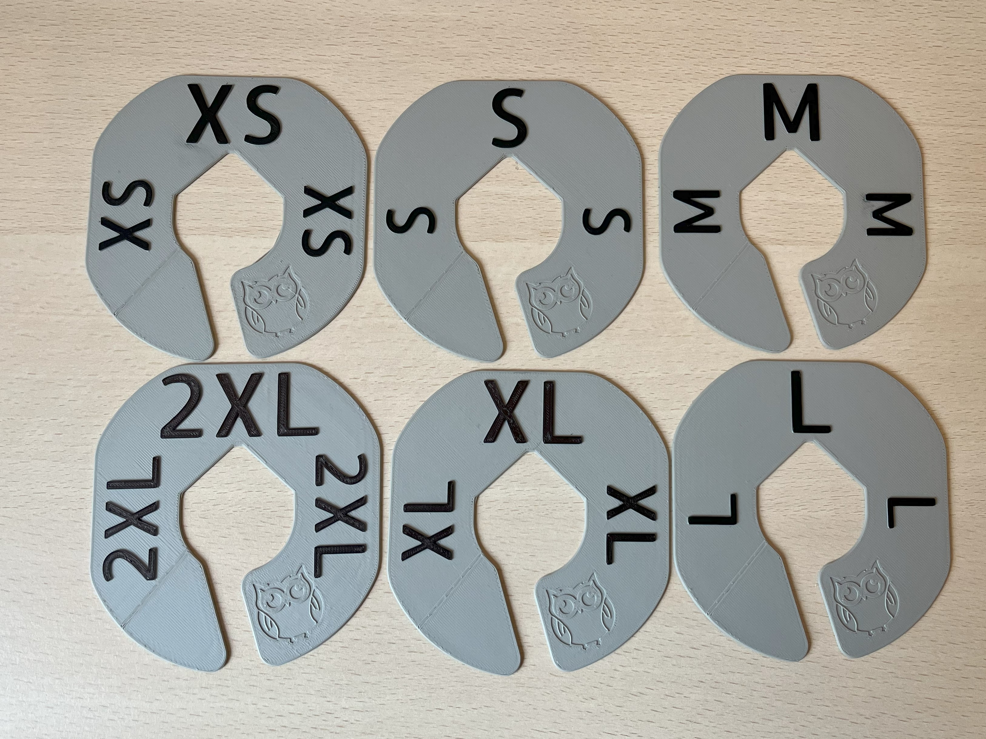 Clothing Size Dividers by OBqt | Download free STL model | Printables.com