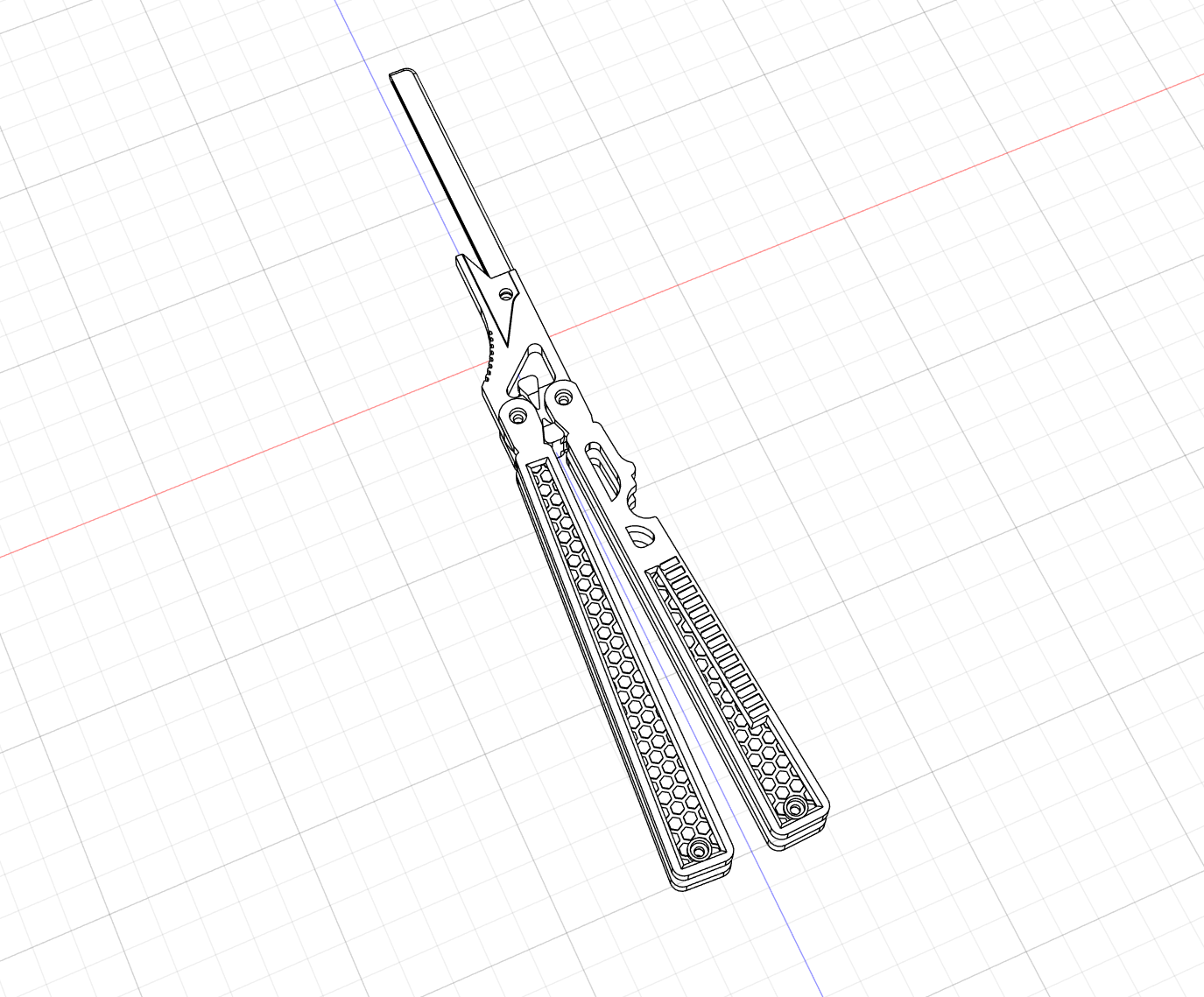 30 Degree 9mm Utility Blade Butterfly Knife/Balisong by Ryan Loc ...