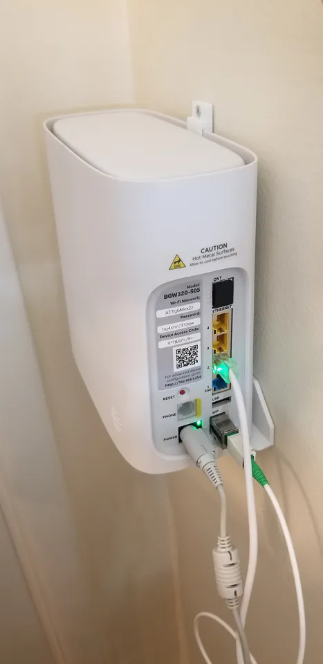 AT&T BGW320 Modem Wall Bracket by Plexi | Download free STL model ...