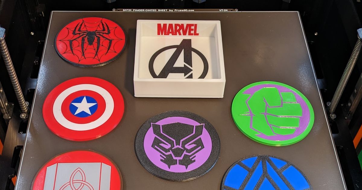 Marvel Coasters for MMU/AMS by Levi Sitts | Download free STL model ...