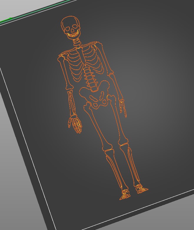 Tactile image: skeleton (front) by GutenBar | Download free STL model ...