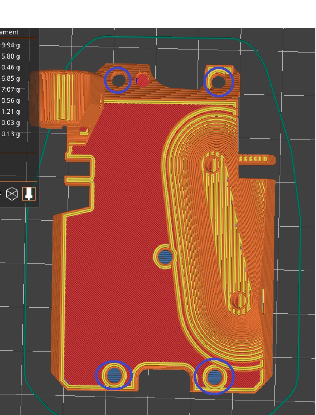 Front Braket for Prusa Revo Roto kit 4 holes by dbalcazar | Download ...