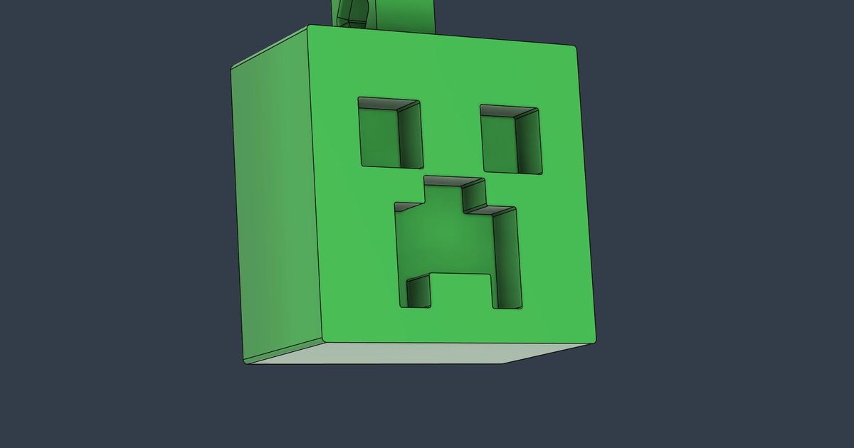 Minecraft Creeper Necklace by Flook | Download free STL model ...